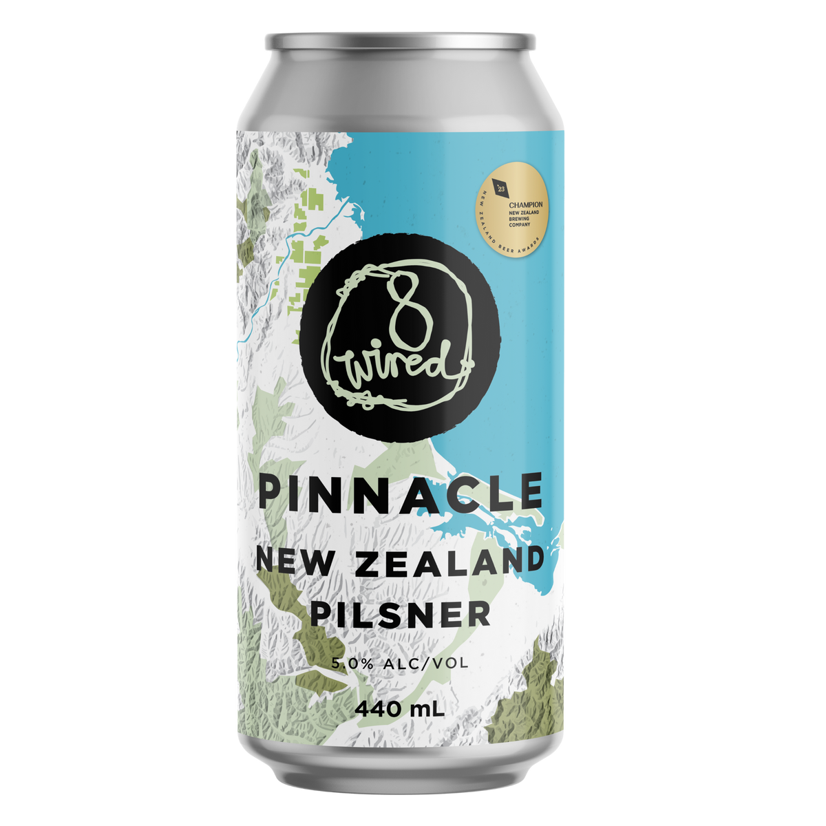 Pinnacle New Zealand Pilsner 5.0% - 440ml Cans – 8 Wired Brewing