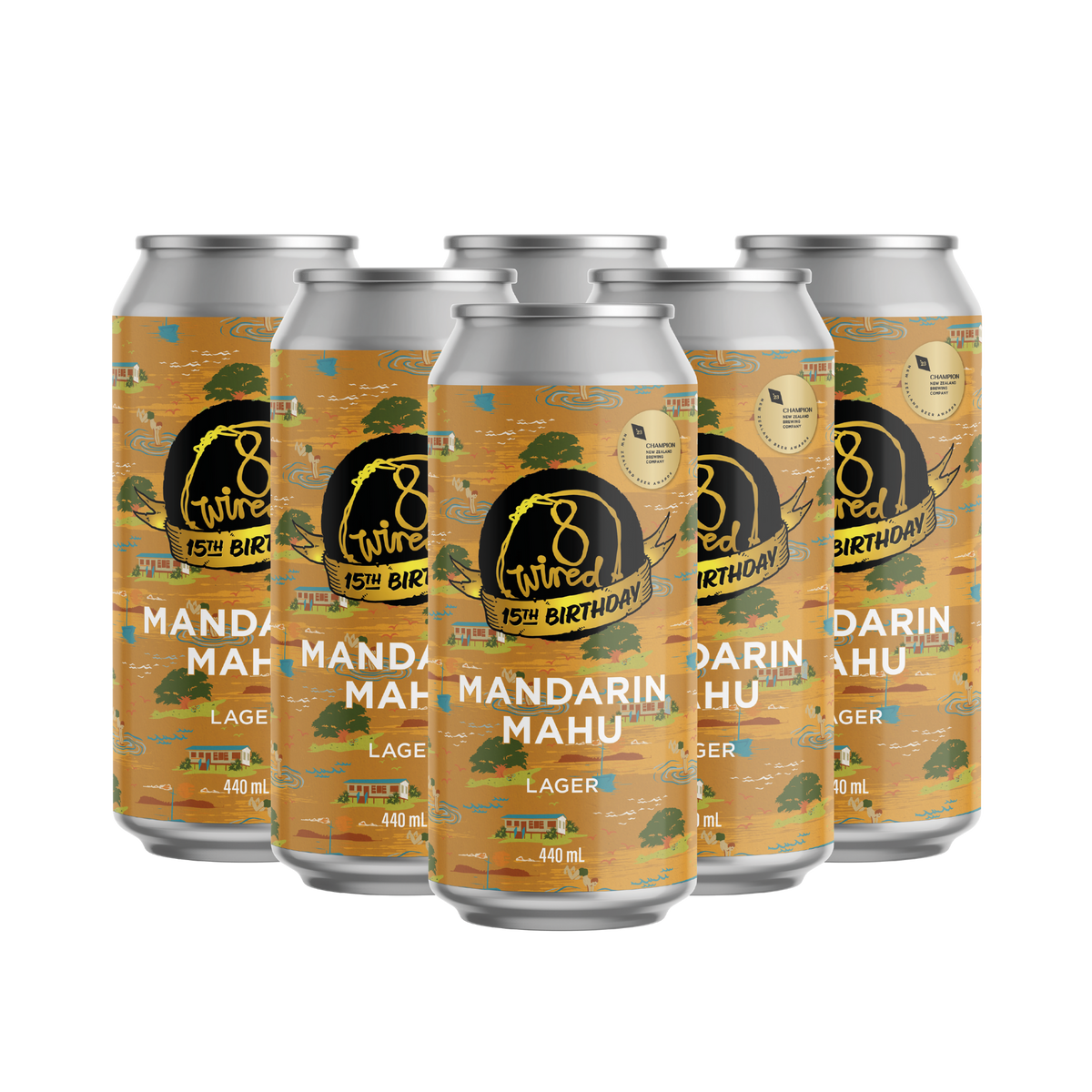 Mandarin Mahu - Lager 4.5% - 440ml Cans – 8 Wired Brewing