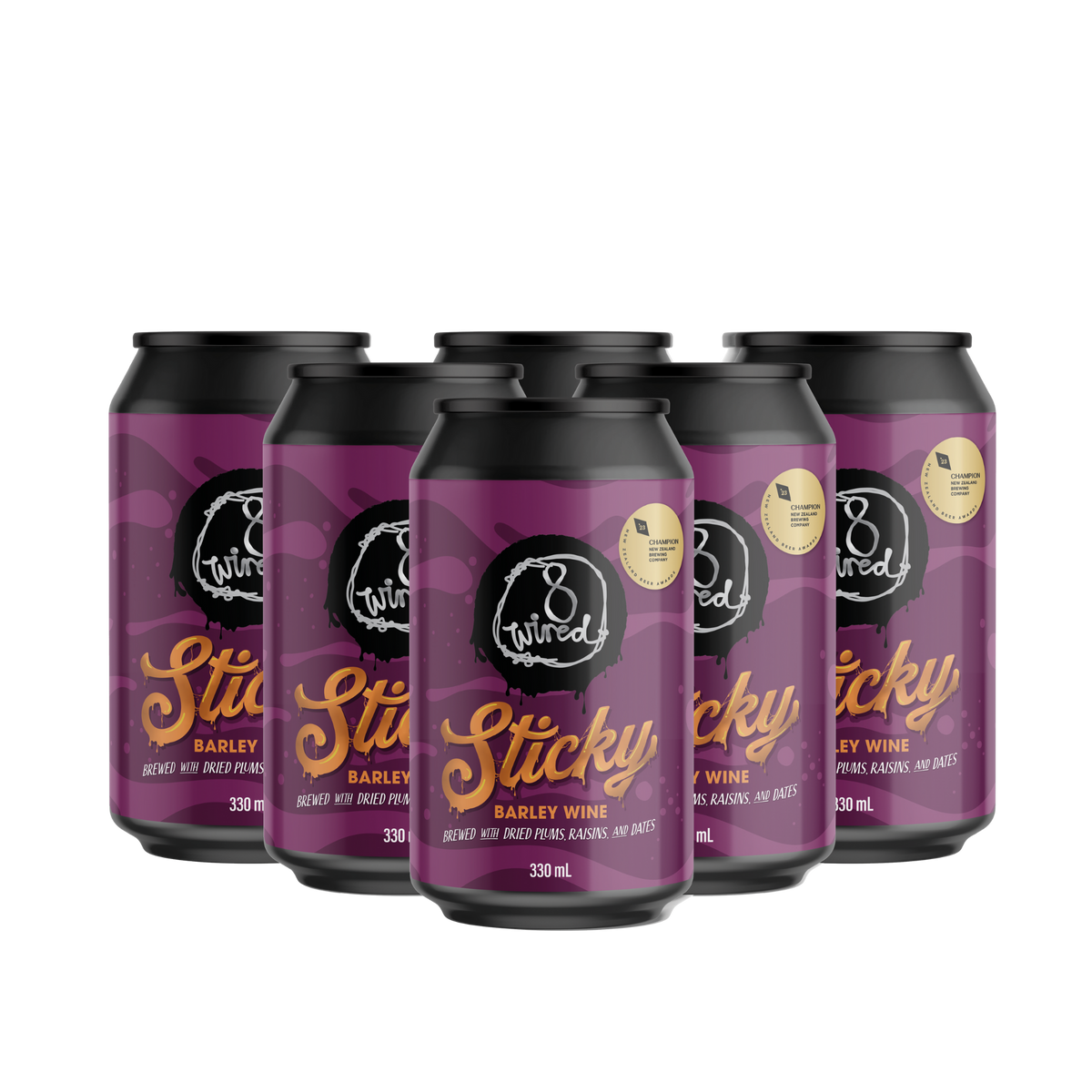 Sticky - Barley Wine 12% - 330ml Cans – 8 Wired Brewing