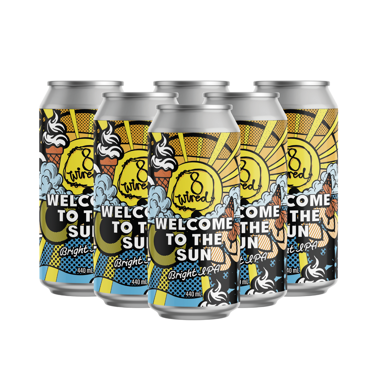 Welcome to the Sun - Bright IPA 5.5% - 440ml Cans – 8 Wired Brewing