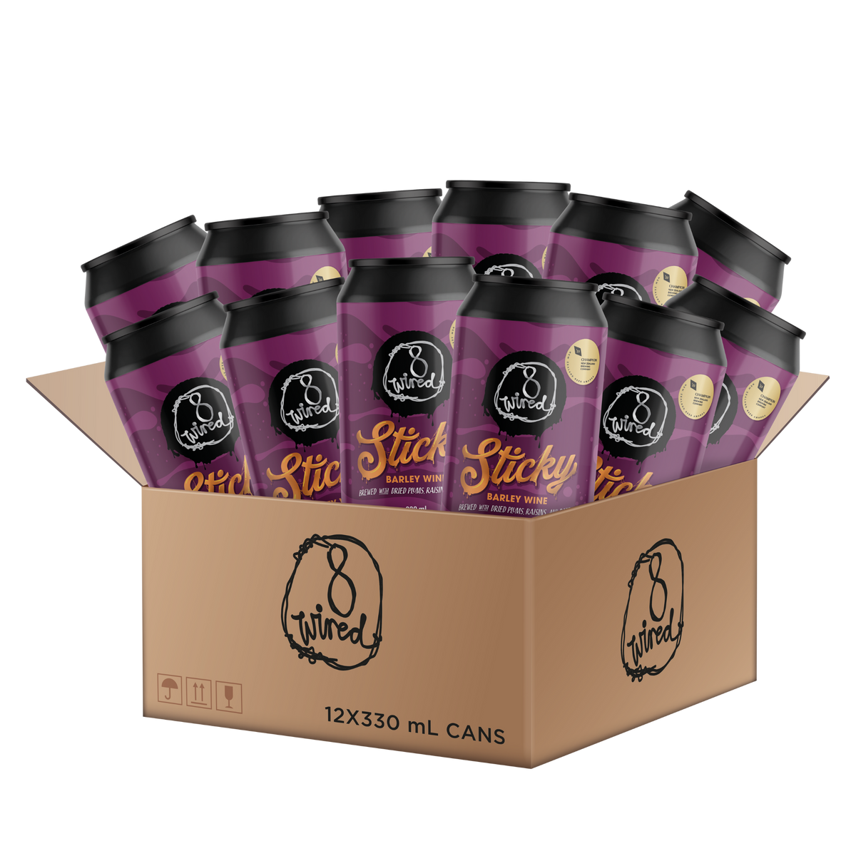 Sticky - Barley Wine 12% - 330ml Cans – 8 Wired Brewing