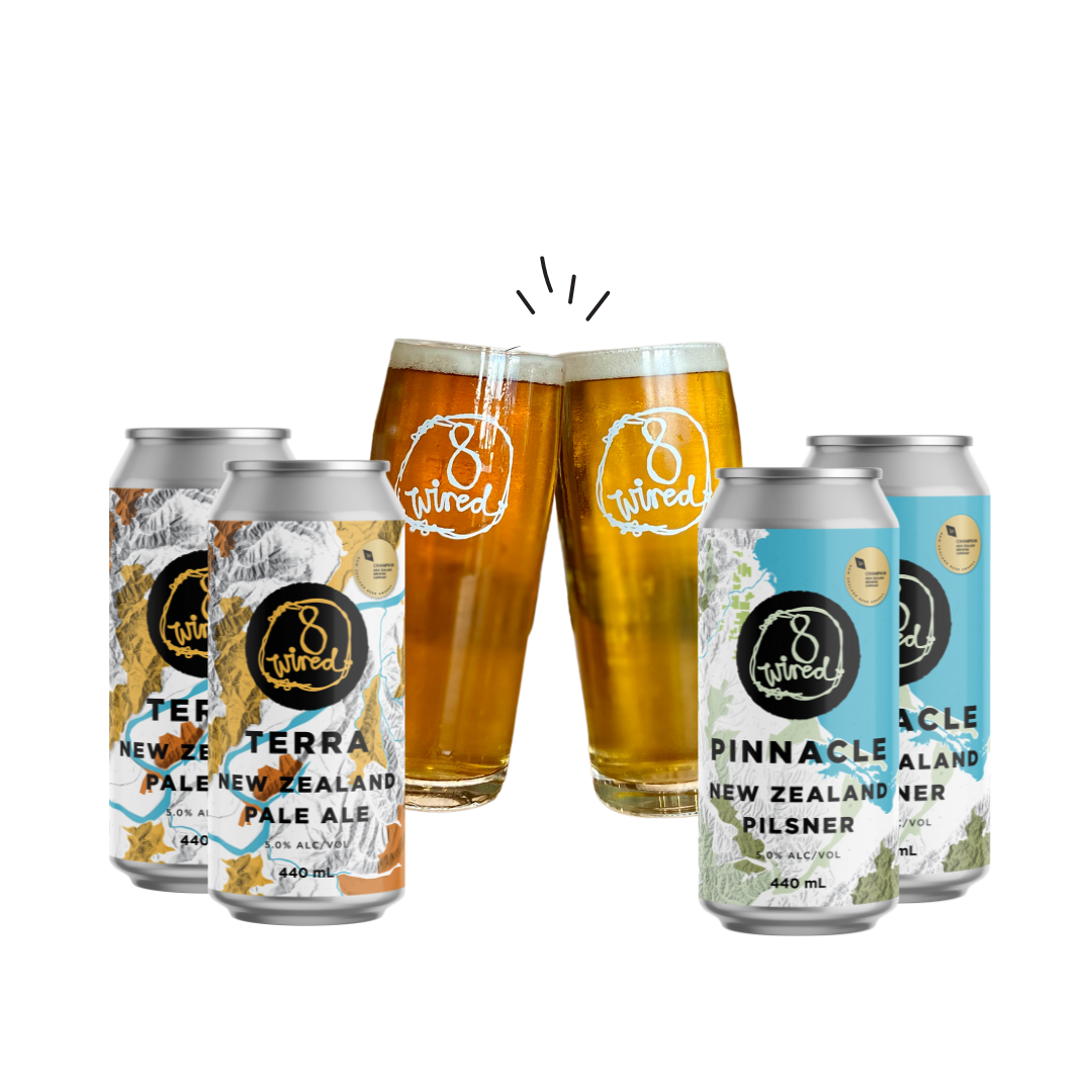 Terra x Pinnacle Sampler Pack with Glassware – 8 Wired Brewing